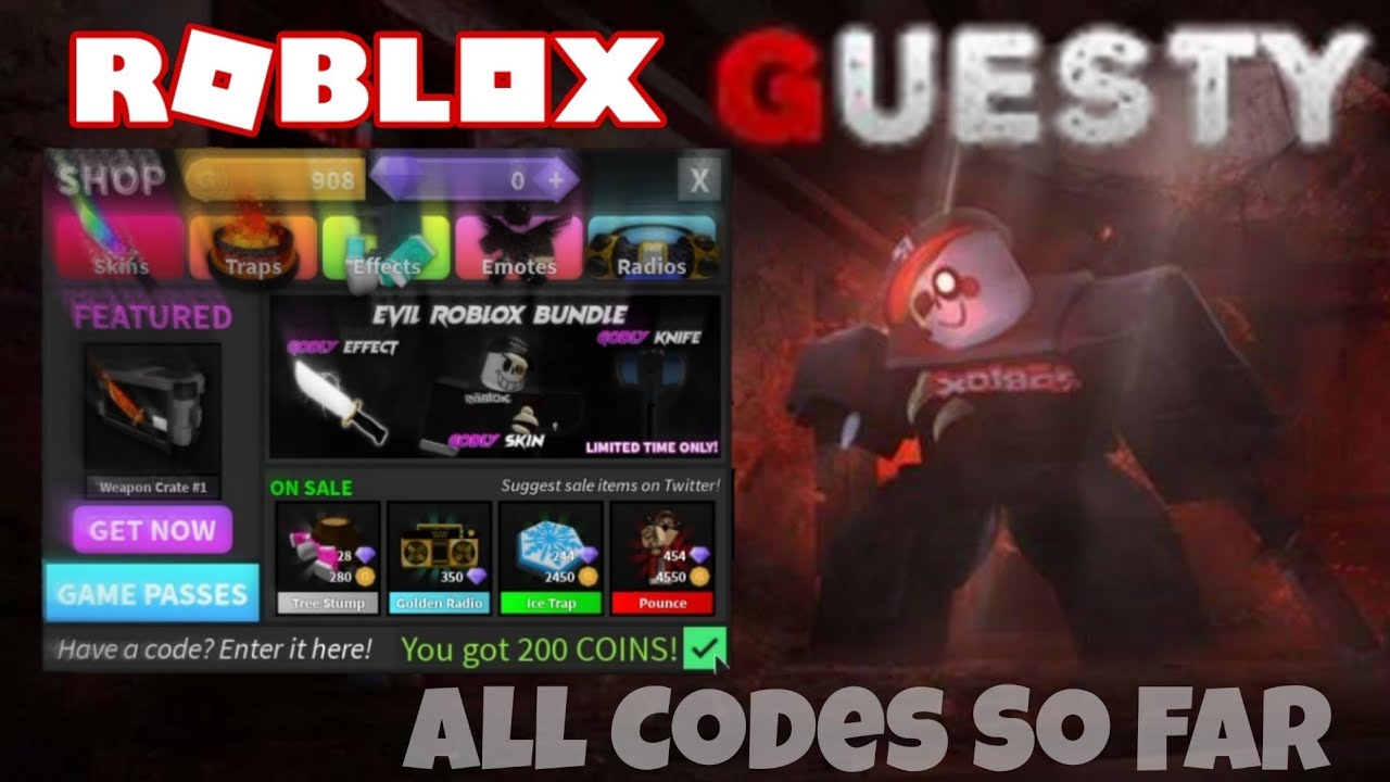 ROBLOX 👀GUESTY👀 ALL CODES SO FAR... (that I know of) - YouTube