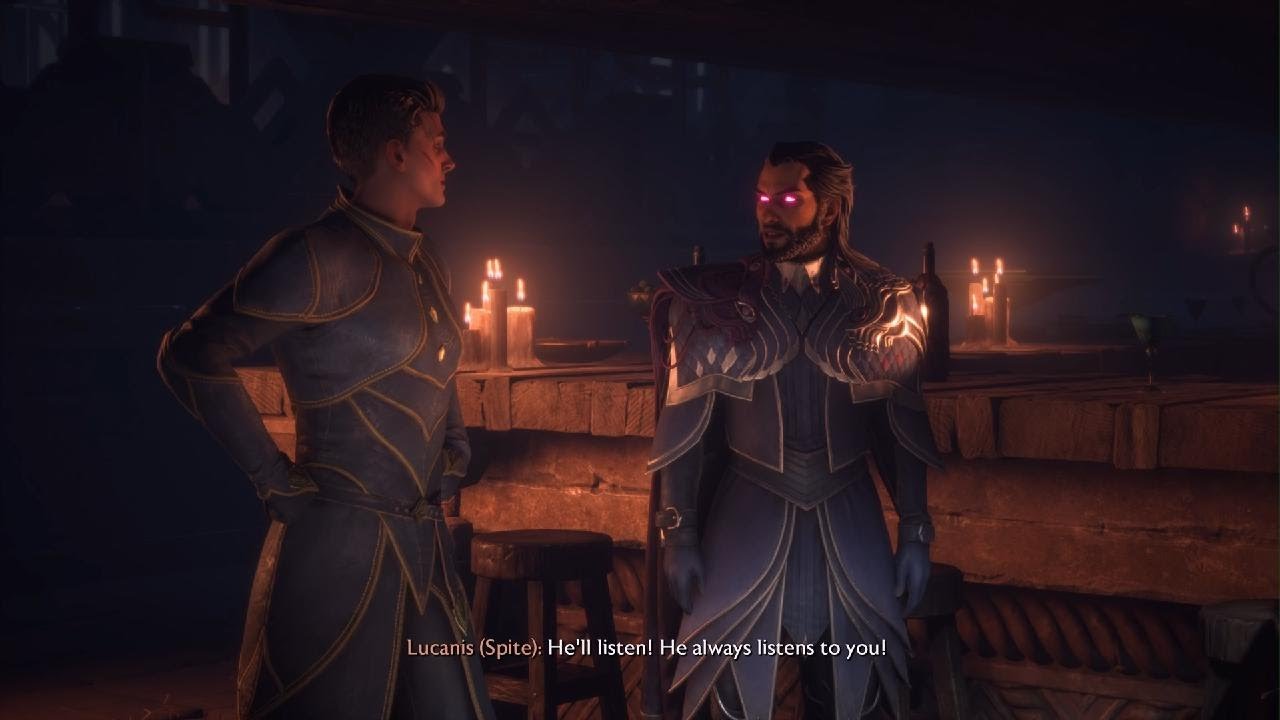 Dragon Age: The Veilguard | Spite asks for Rook's help to get Lucanis ...