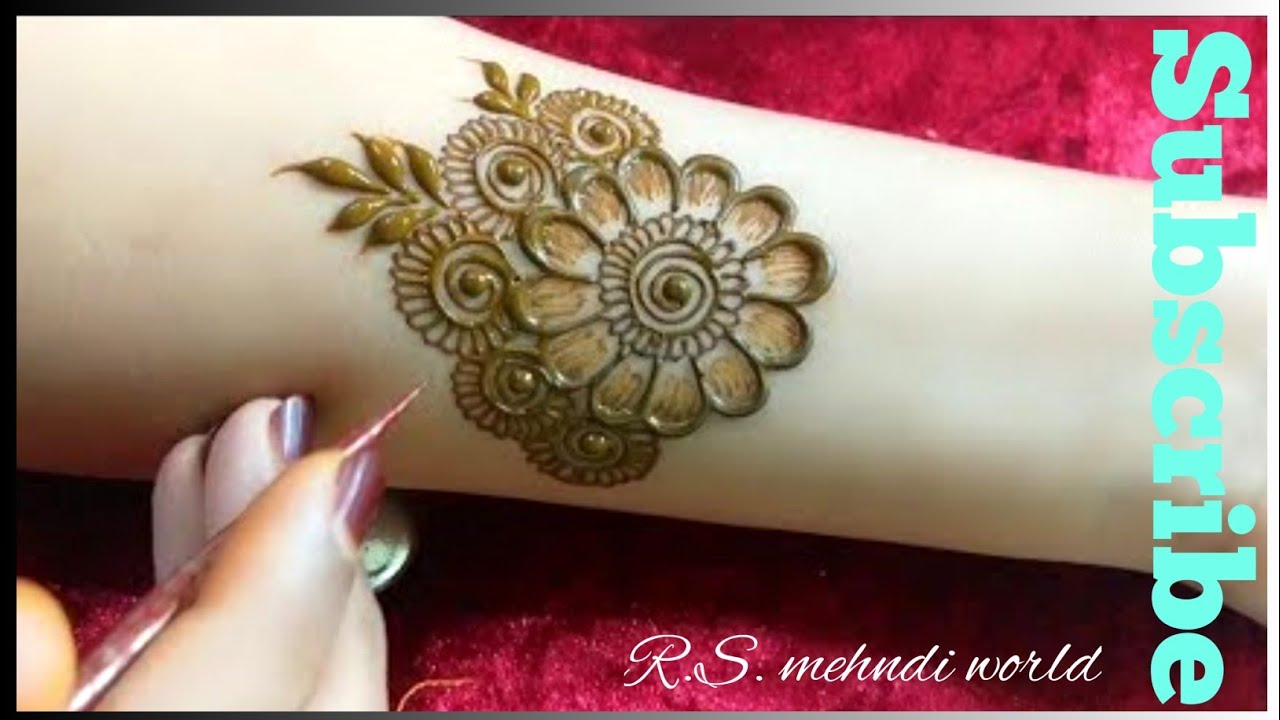 Navratri Special Stylish Mehndi Design| Beautiful Back Hand Kalai ...