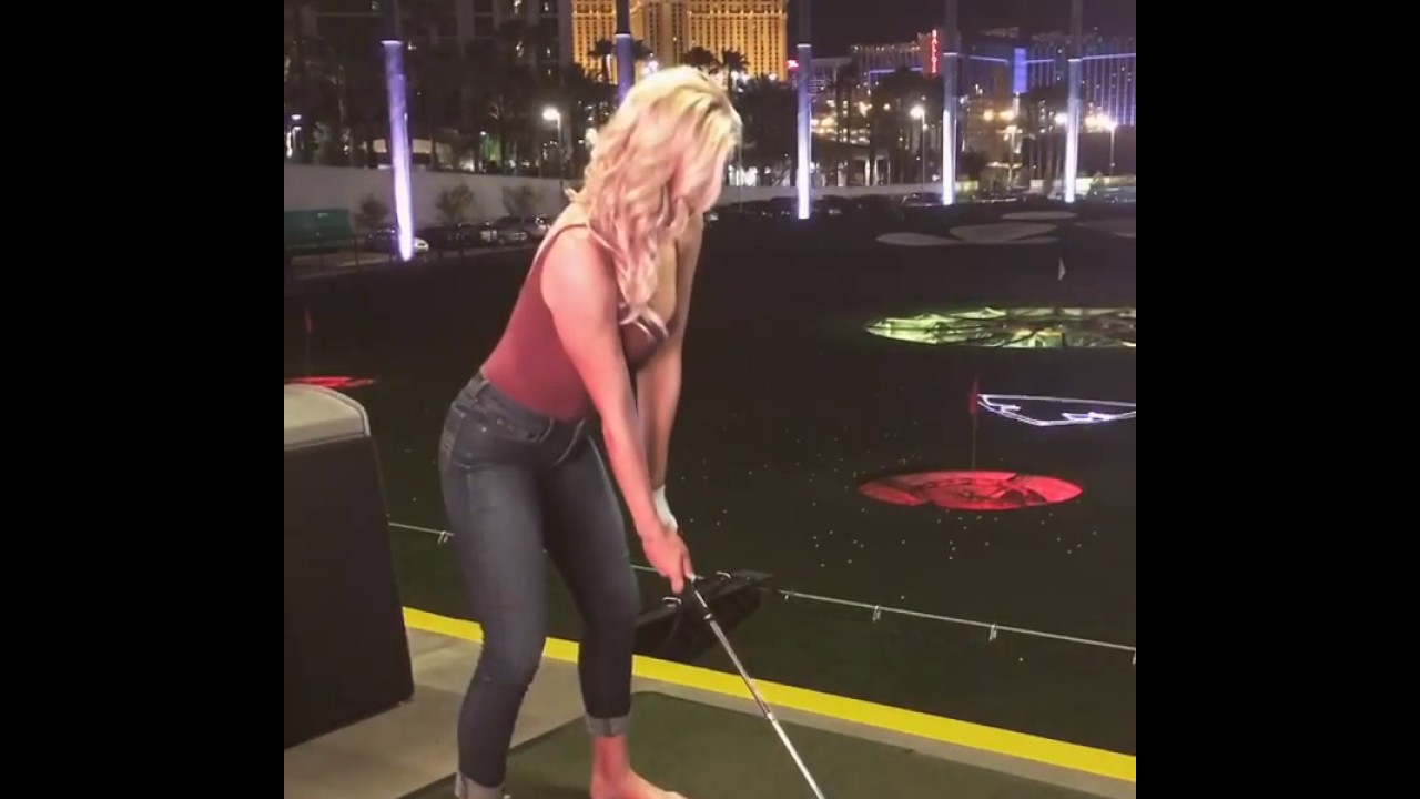 Paige Spiranac Golfing Barefoot Youtube