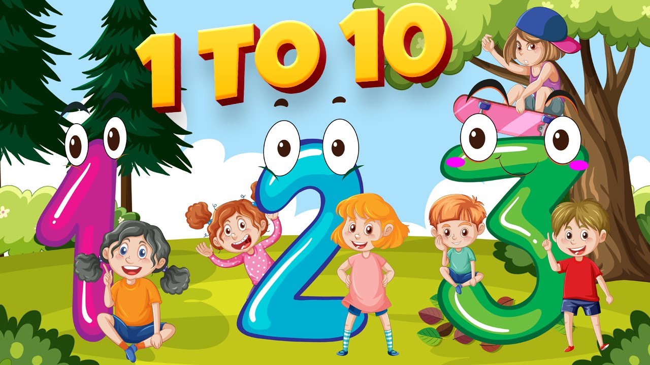 123 Numbers Song | 1234 Number Names | 1 To 10 Counting for Kids ...