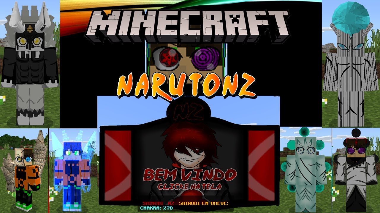 *AWESOME* Naruto Nz Mod! Custom Menu, God Mode, 3D Models... (MInecraft ...
