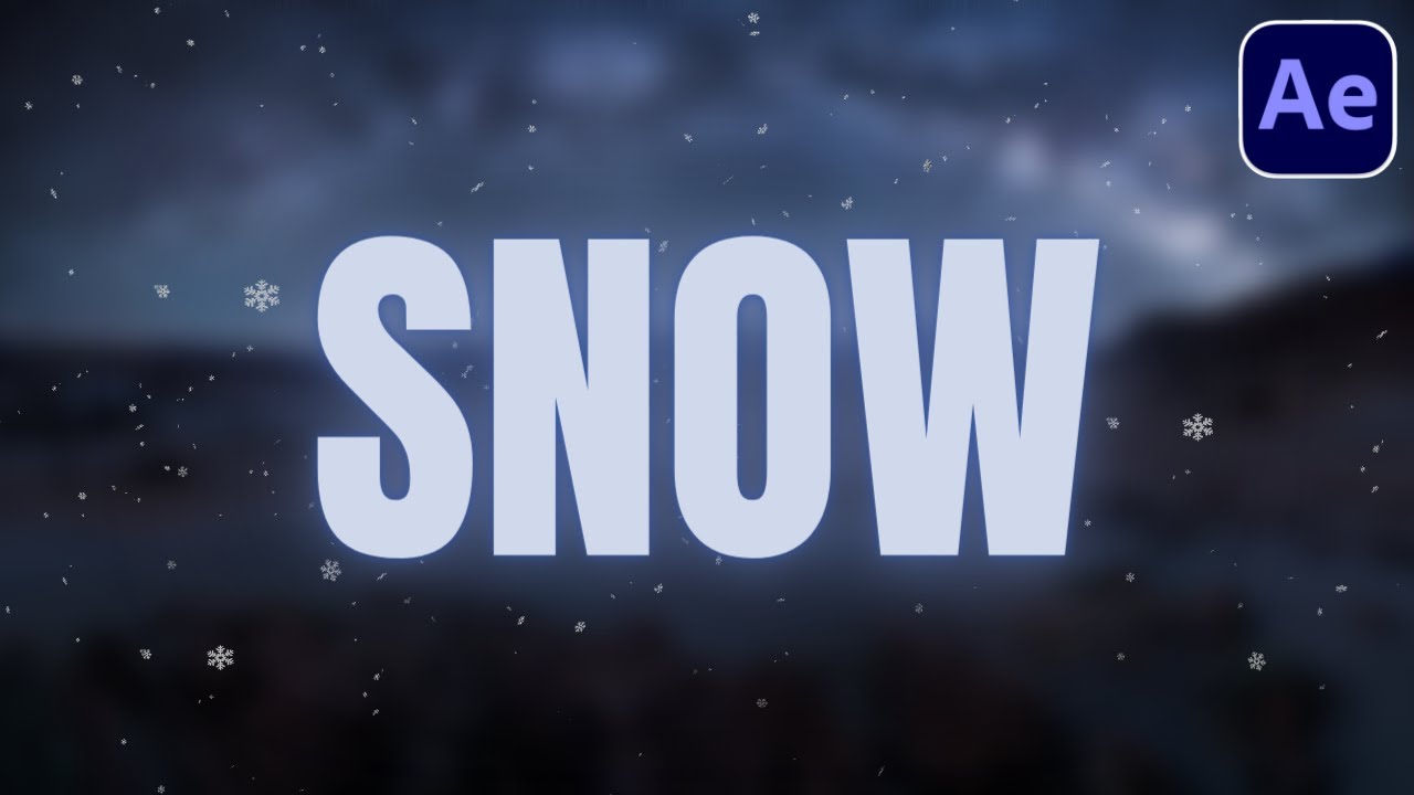 After Effects Falling Snow Effect - YouTube