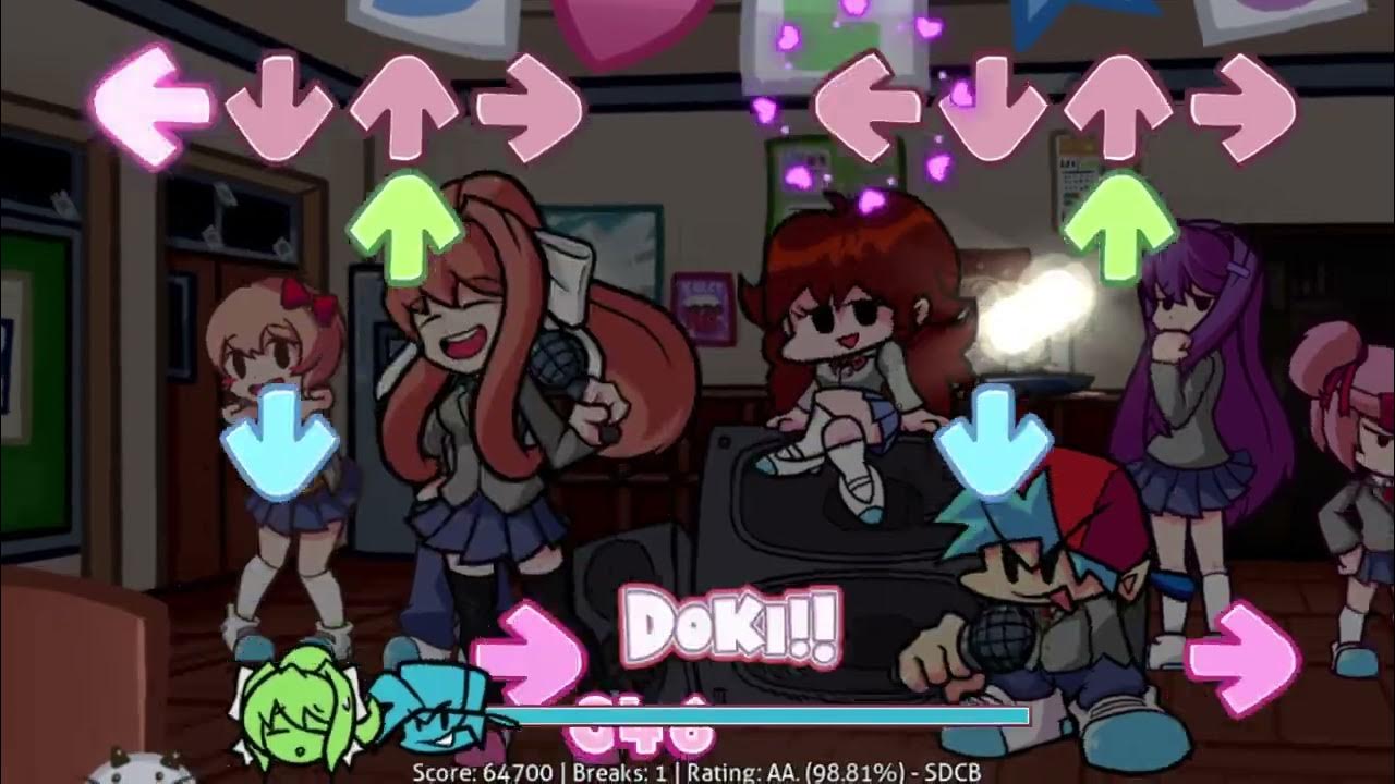Friday Night Funkin' Doki Doki Takeover Plus! - Glitcher (Monika Mix) - YouTube