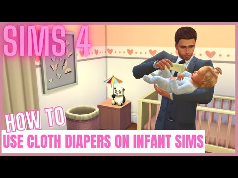 Sims 4 -  How To Use Cloth Diapers On Infant Sims   *Laundry Day Stuff Required*