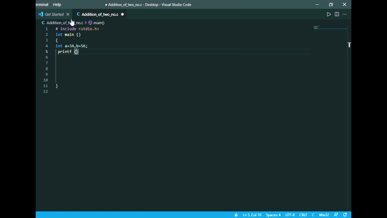#C language in short , #c programing, #coding addition in C programming ...