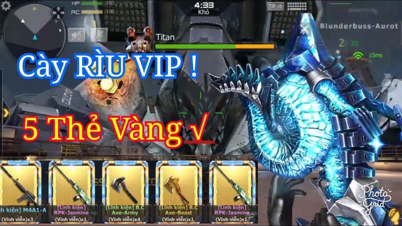 CF Mobile/CF Legends | Cày SK Full 5 Thẻ Vàng - Boss Thành Titan (Khó ...
