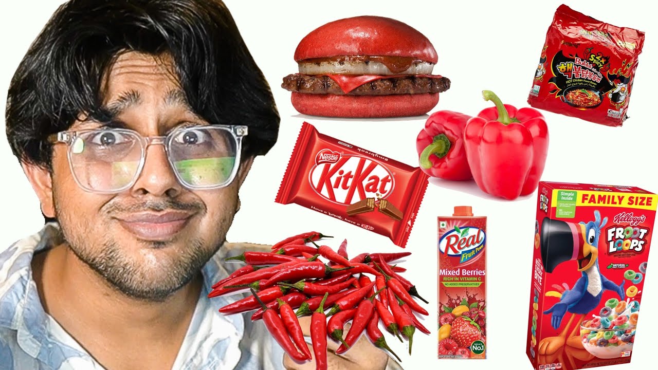 I Tried EATING ONLY ONE COLOR FOOD Challenge For 24 Hours - YouTube