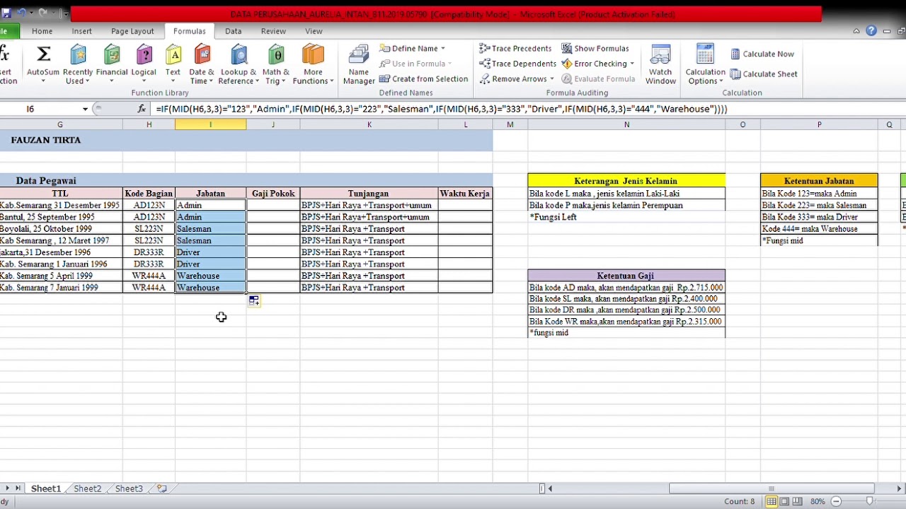Tutorial IF left,IF Mid , dan IF Right - YouTube