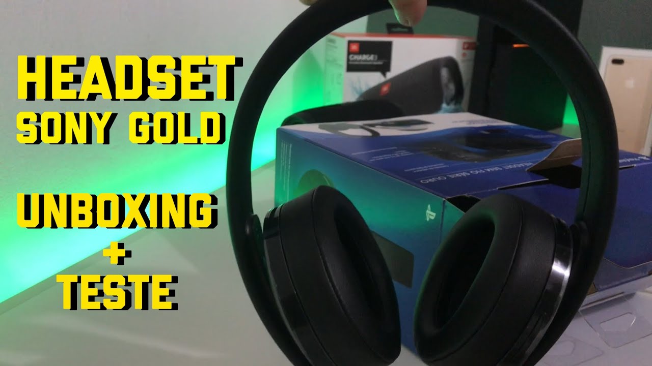 UNBOXING HEADSET SONY GOLD 7.1 PLAYSTATION + TESTE - YouTube
