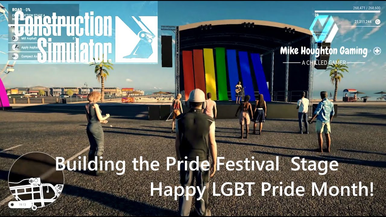 Construction Simulator Building the Pride Festival Stage - YouTube