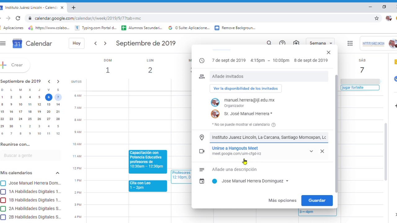 Crear un evento en Google Calendar 2019 - YouTube