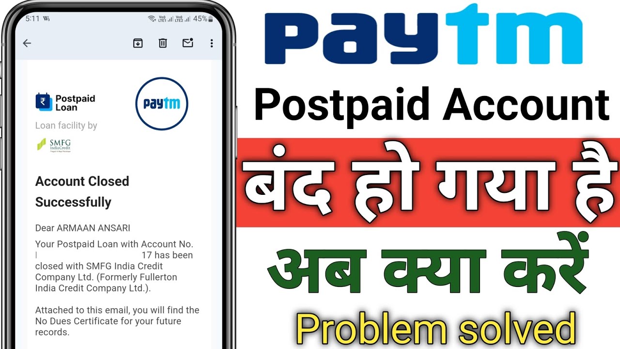 Paytm postpaid account is closed Problem | Paytm postpaid option not ...