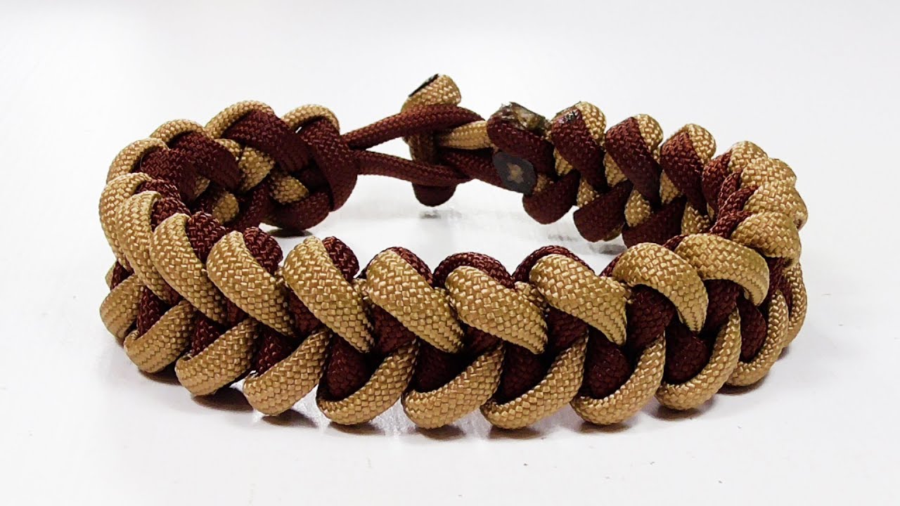 Paracord Bracelet: Shark Jawbone Bracelet Design Without Buckle - YouTube