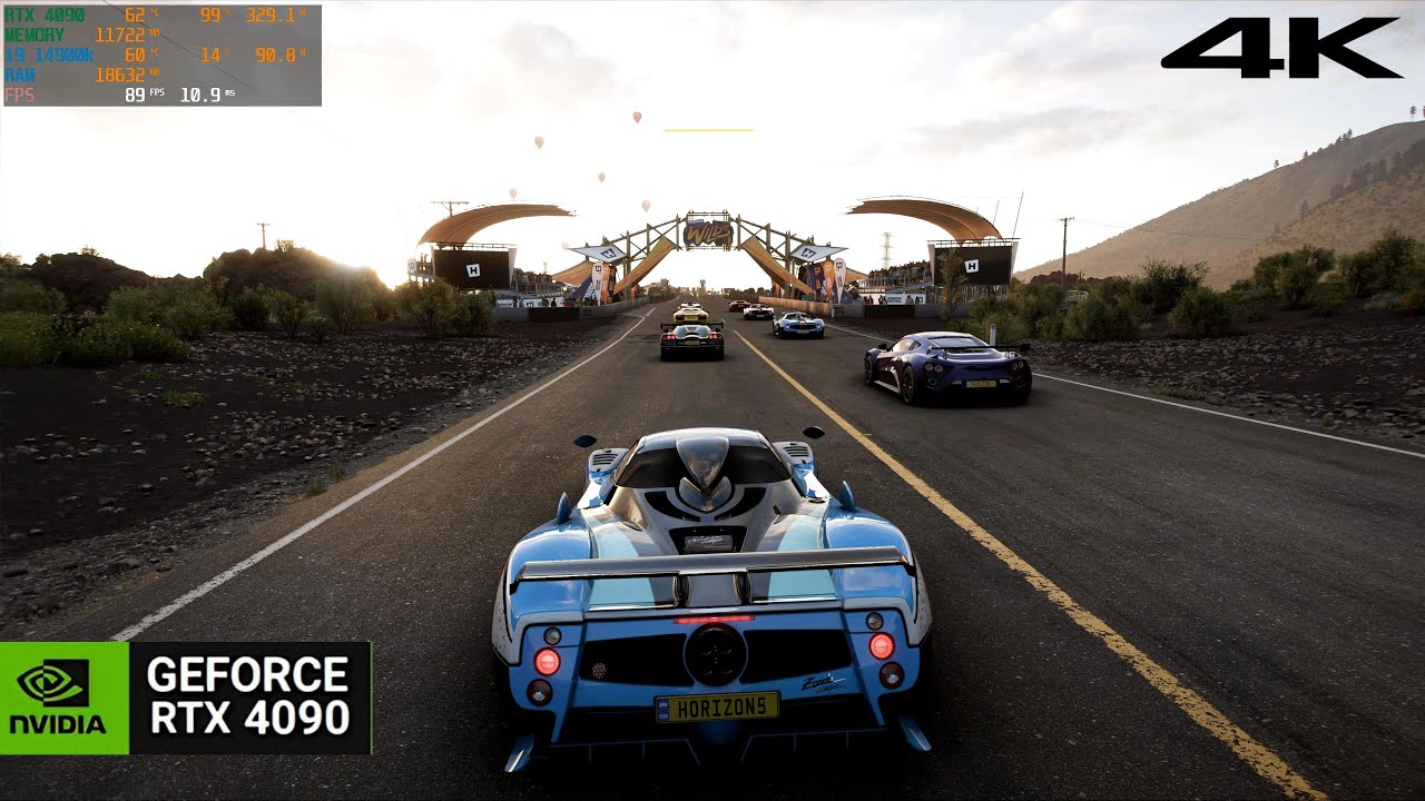 Forza Horizon 5: RTX 4090 (4K Ultra Settings RTX ON/DLSS OFF) PC ...