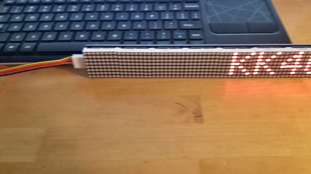 Wemos D1 Mini 2 MAX7219 32x8 LED Matrix - YouTube
