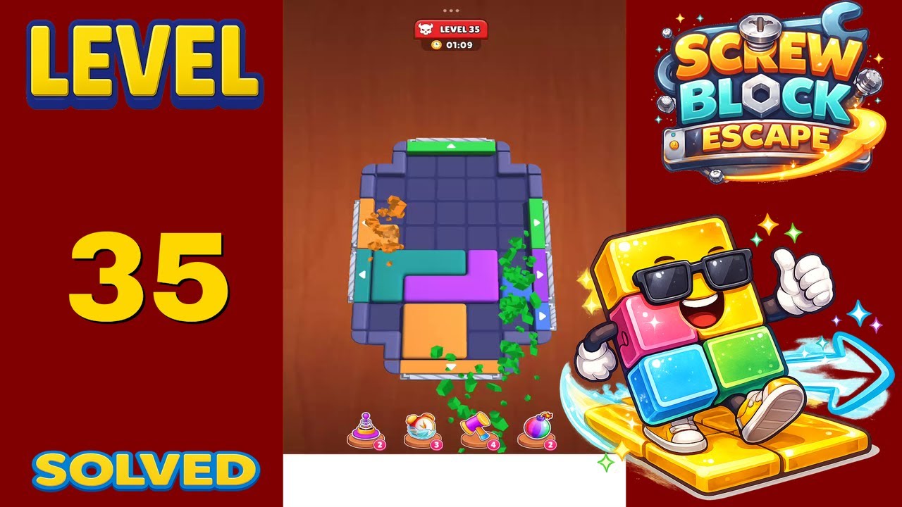 Screw Block Escape – Level 35 | Walkthrough - YouTube