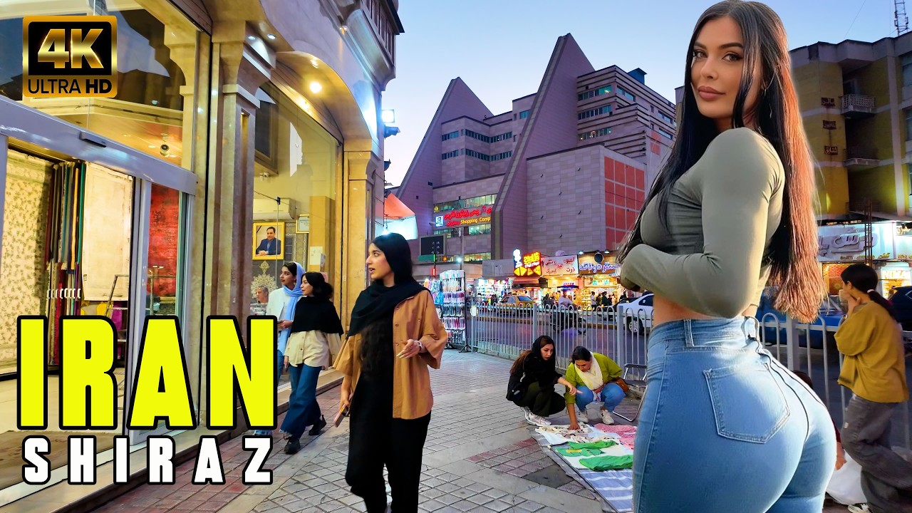 Exploring Shiraz, Iran 🇮🇷 in 4K | Walking Tour from Moshir Fatemi to ...