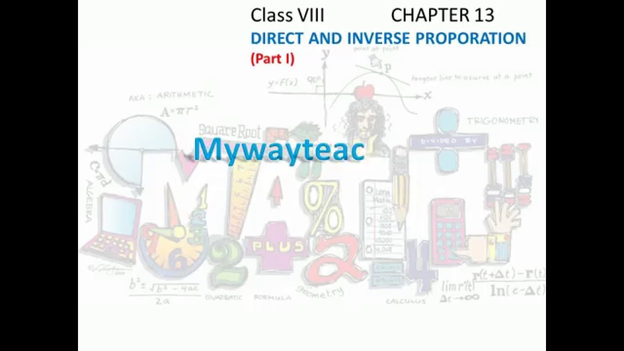 Math Class 8 Chapter 13 Part I|Direct and inverse proportion| - YouTube