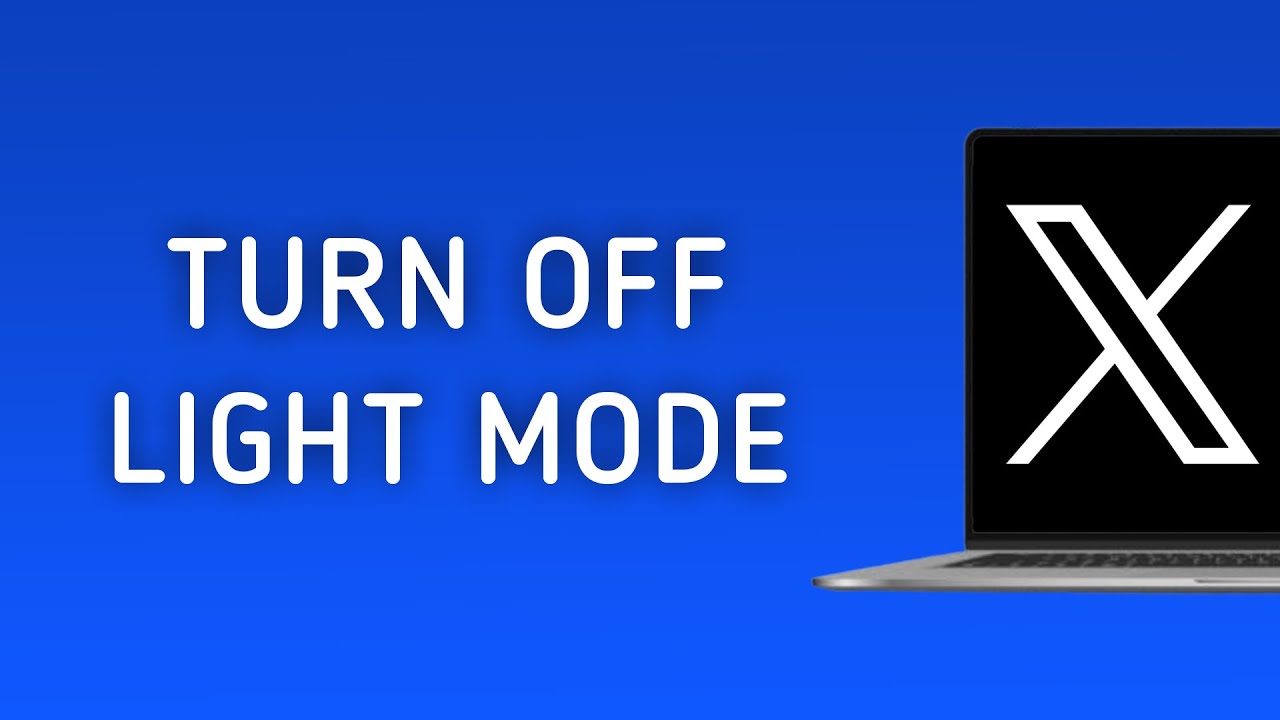 How To Turn Off Light Mode On X (Twitter) On PC - YouTube