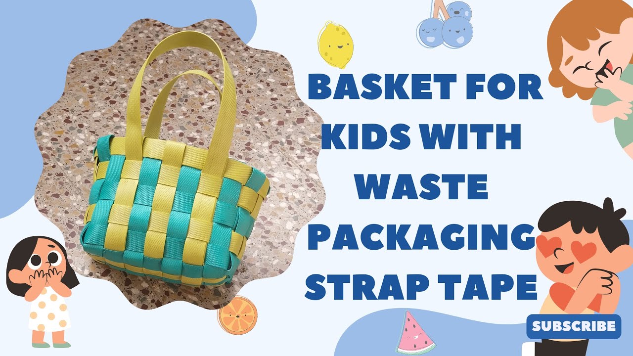 basket for kids with waste Packaging Strap tape #trending #basket # ...