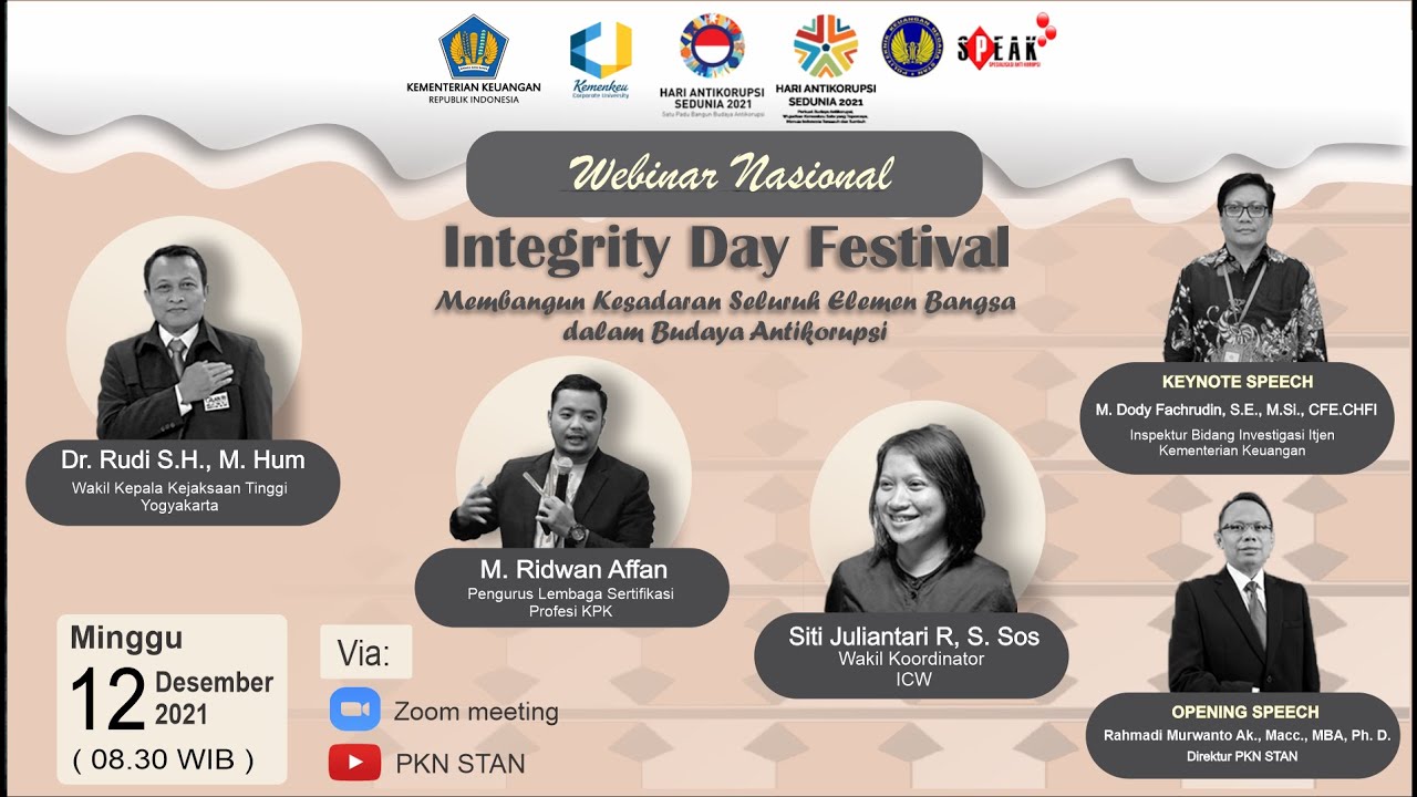 Webinar Nasional: Integrity Day Festival 2021 - YouTube