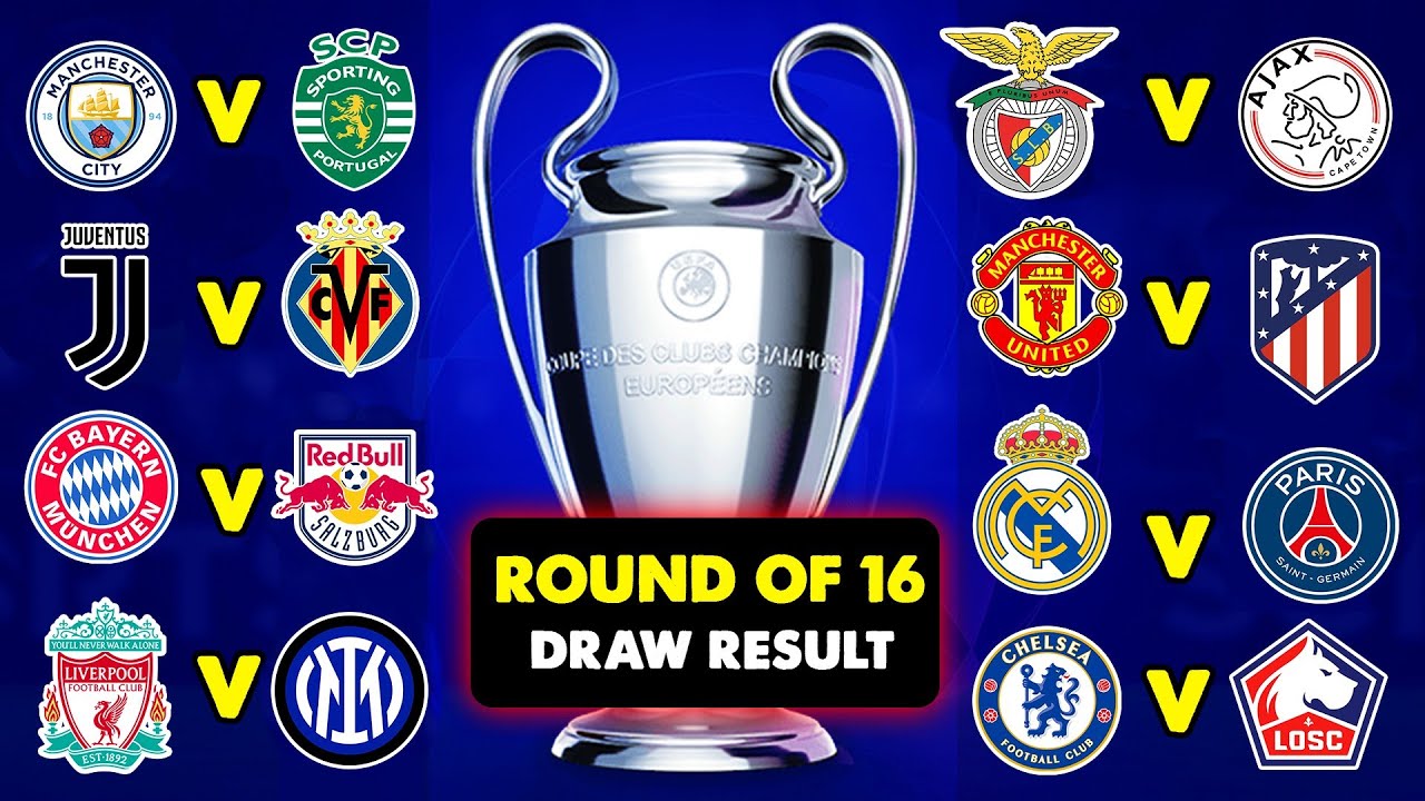 UEFA Champions League Round Of 16 Draw Result. - YouTube