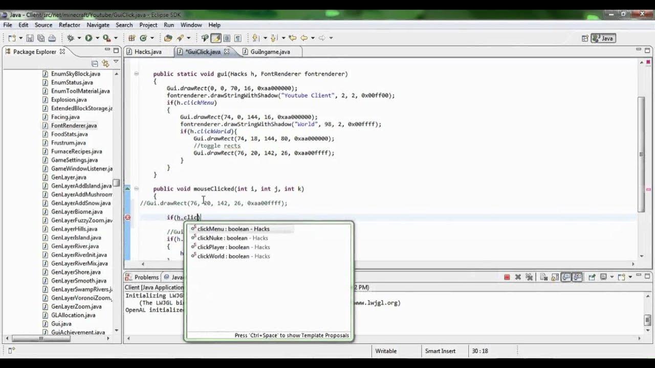 Minecraft Coding Tutorial (Starting off Fresh) (Clickable GUI) (Episode ...