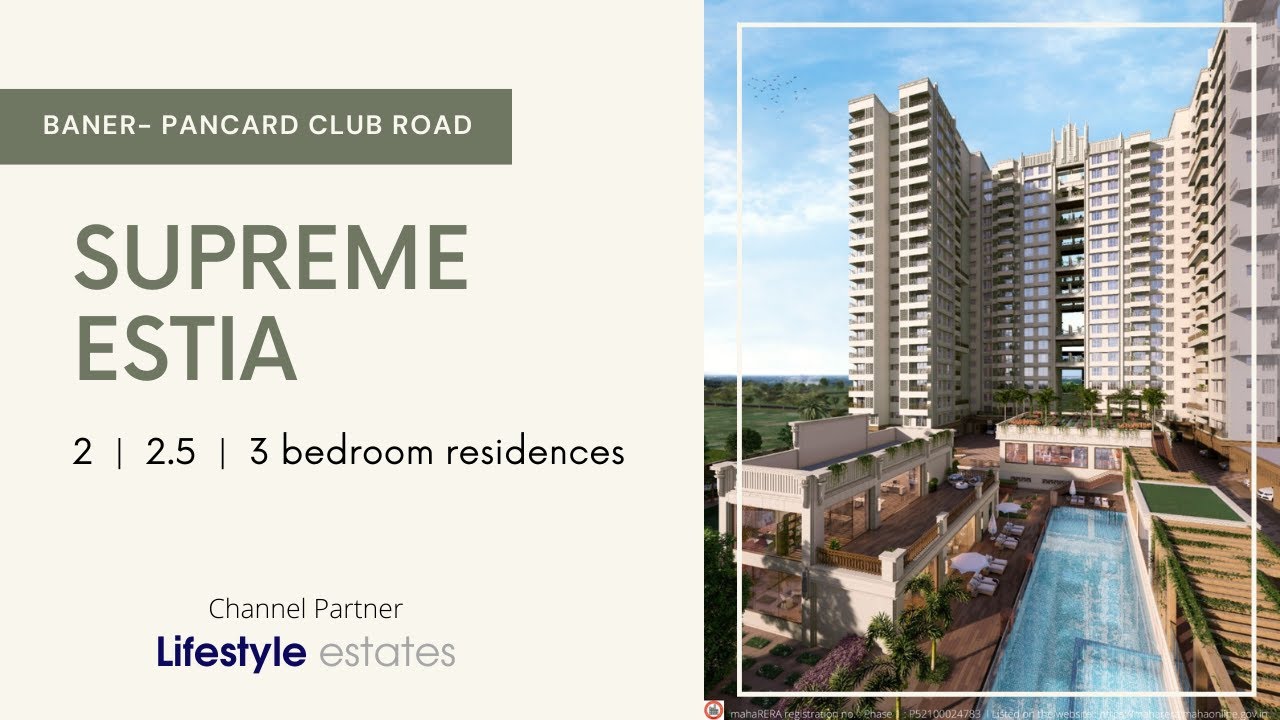 Supreme Estia at Pancard Club Road, Baner, Pune - YouTube