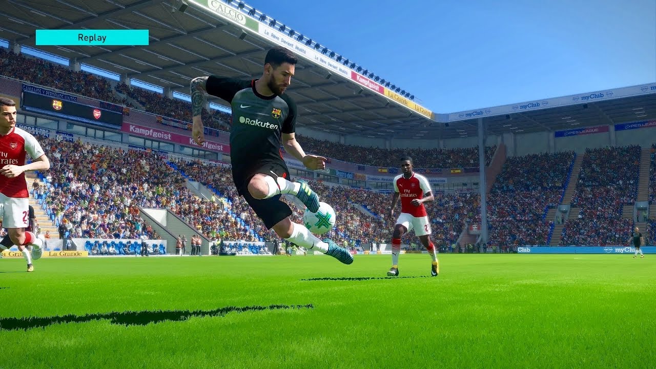 PES 2018 FC BARCELONA vs PSG (Camera Angle = Player) - YouTube