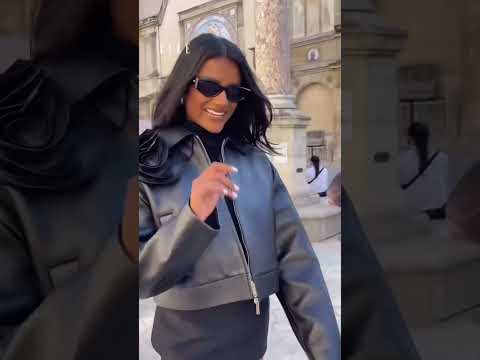 Simone Ashley outside Valentino SS24 PFW