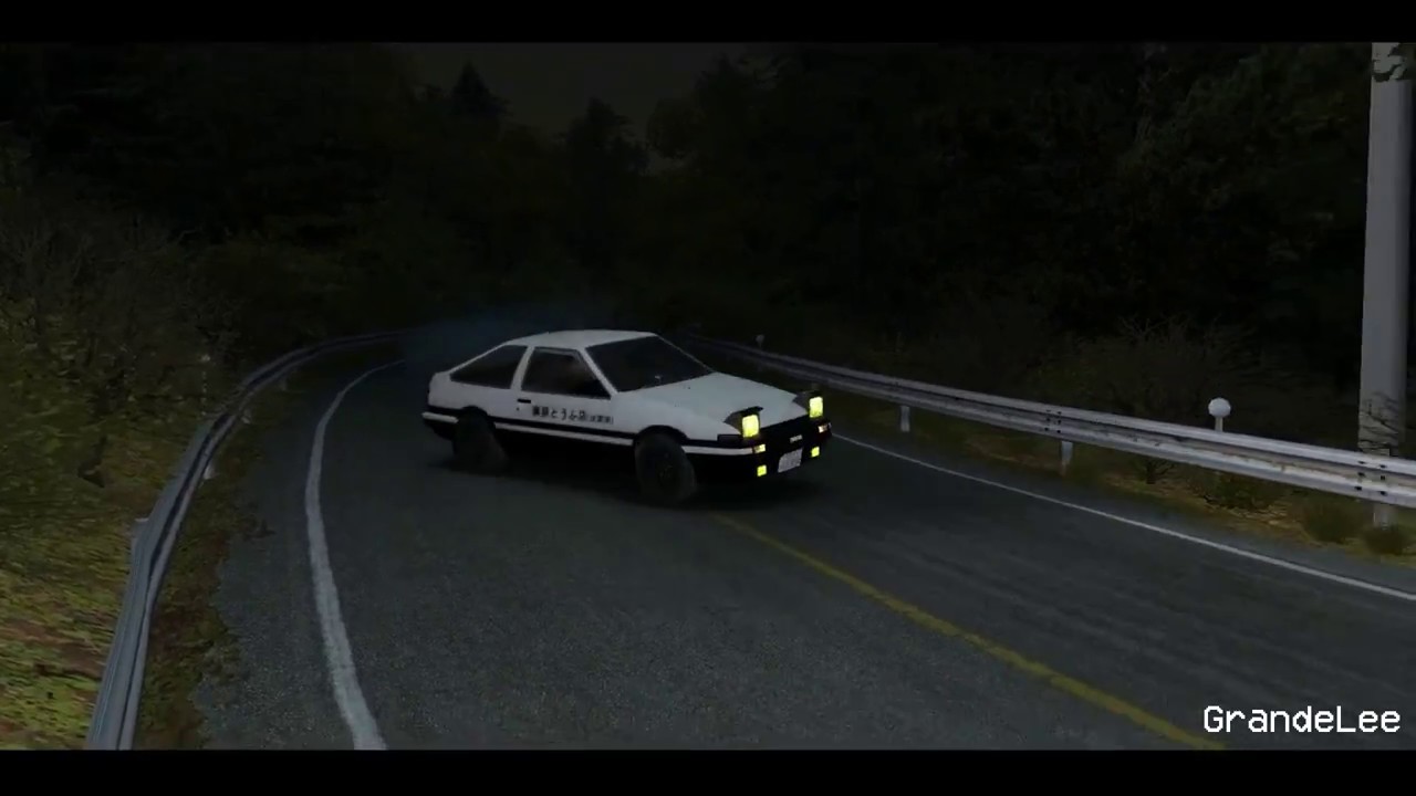 rFactor - Initial D ae86 drifting on Akina's downhill finish section ...