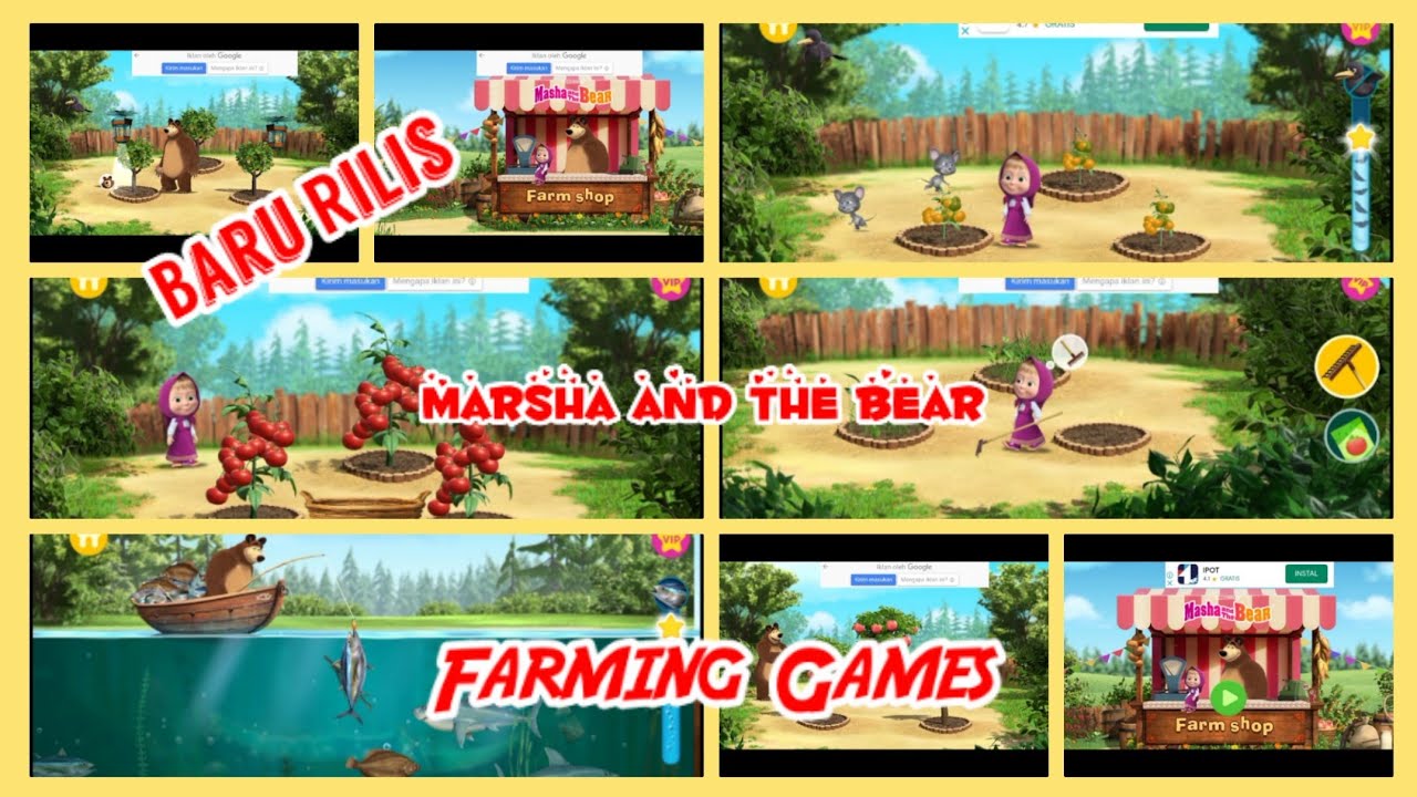 marsha and the bear farm games - gameplay - new rilis playstore android ...