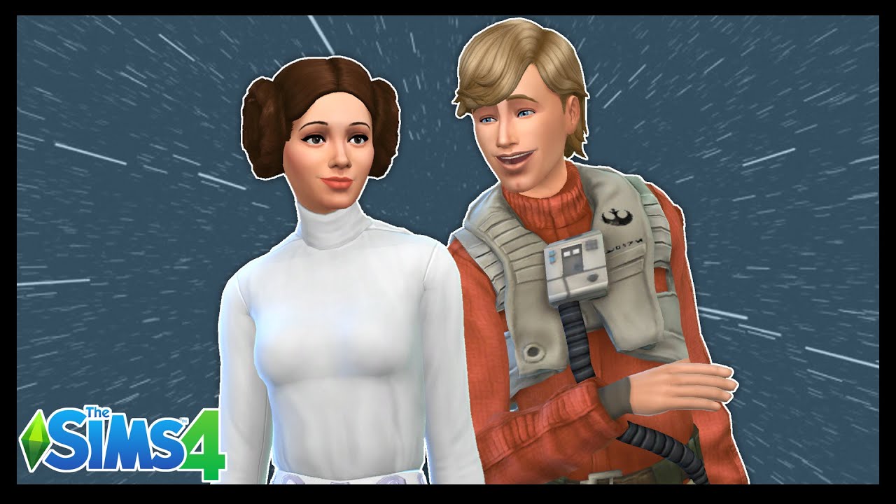 Princess Leia & Luke Skywalker - The Sims 4: CAS - YouTube