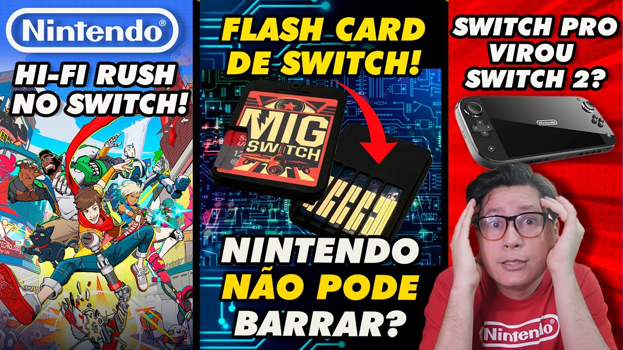 NINTENDO NÃO VAI BARRAR FLASH CARD MIG SWITCH! SWITCH PRO VIROU O 2? HI ...