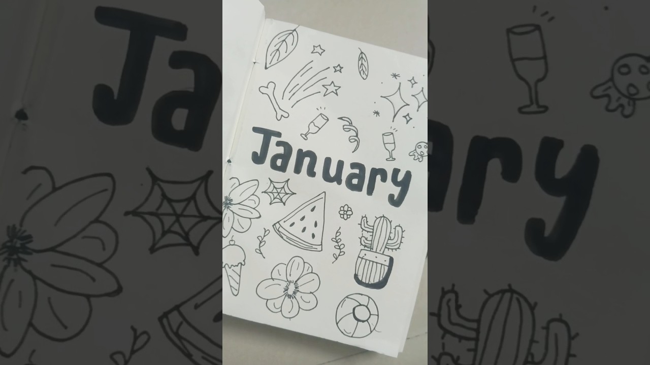 January front page idea | Doodles | Cute ideas | #craftypaw #shorts ...