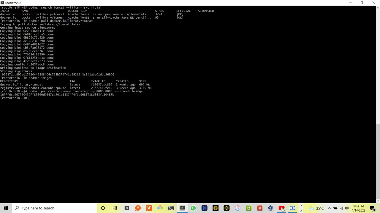 Apache Tomcat container with Podman - YouTube