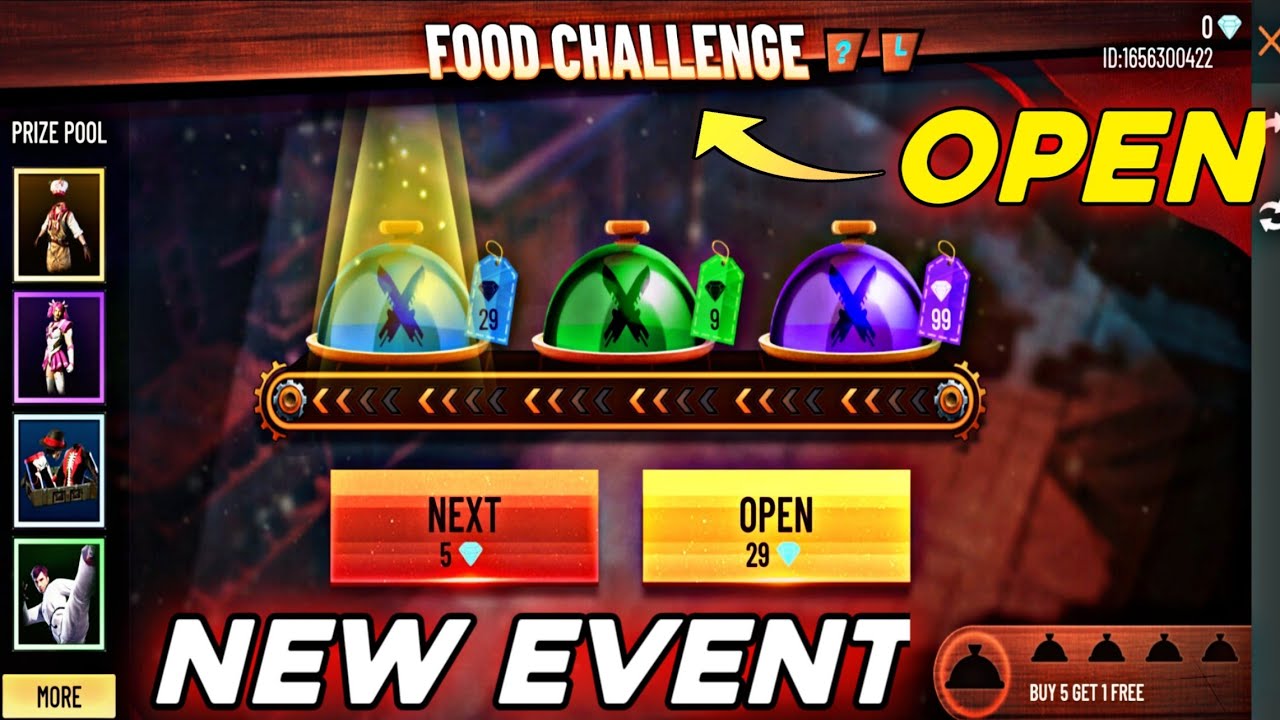 Food Challenge Event Full Details In Free Fire | Free Fire New Event ...
