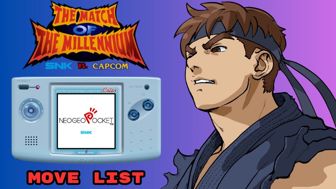 Evil Ryu Move List ( SNK vs Capcom Motm ) Neo Geo Pocket - YouTube