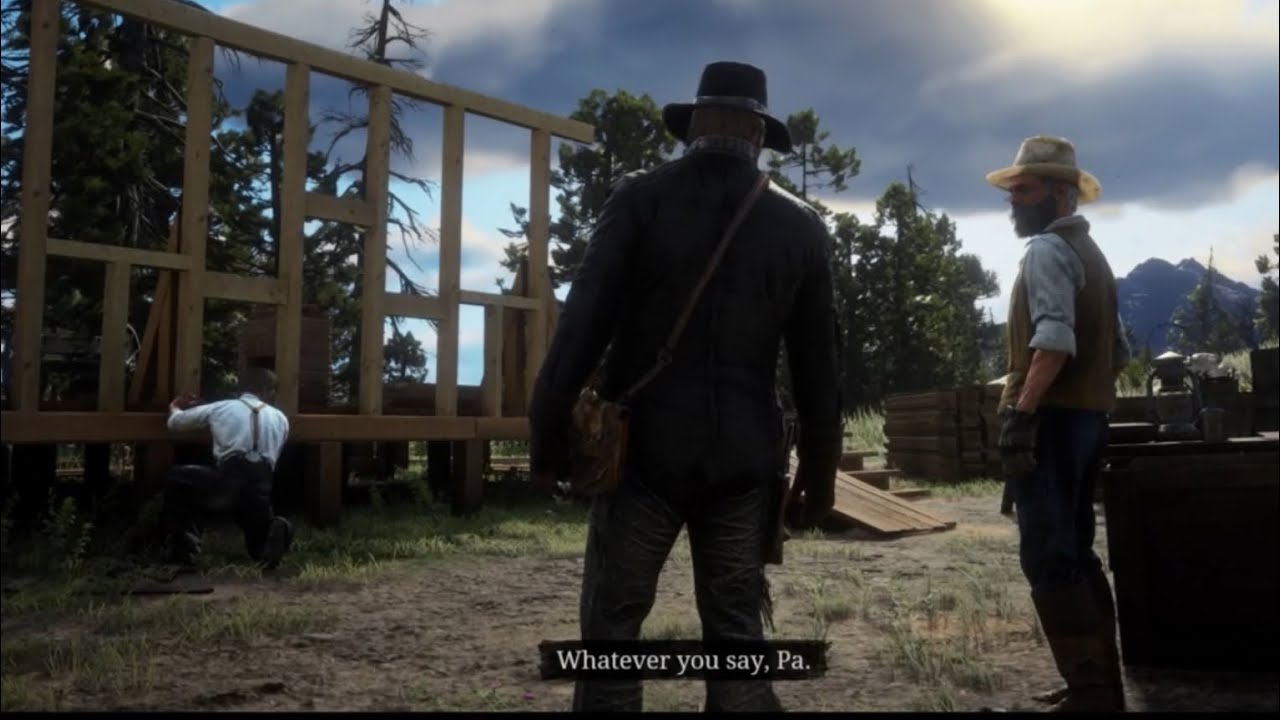 Father and his sons build a house near Valentine | Red Dead Redemption ...