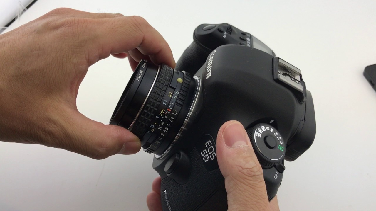 Pentax PK lens --- Canon EOS camera, PK-EOS adapter - YouTube