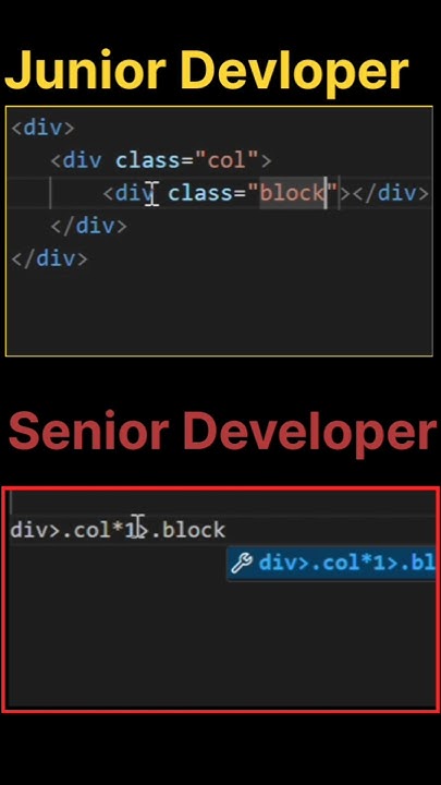 senior developer vs junior Devloper #html #css #coding #viralshorts - YouTube