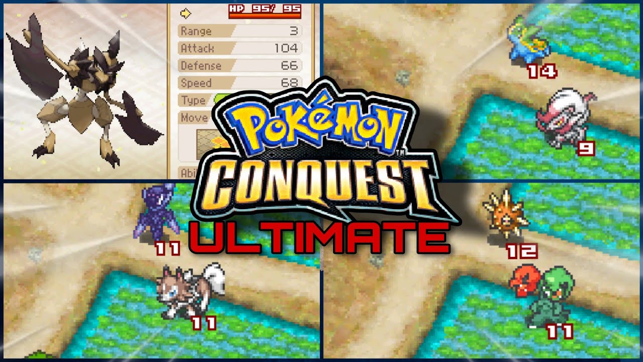 Pokemon Conquest: Ultimate Hack Rom NDS Con +200 PKM Hasta 9na ...