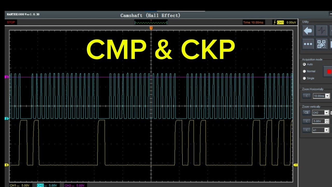 uso de osciloscopio hantek en sensores ckp y cmp - YouTube