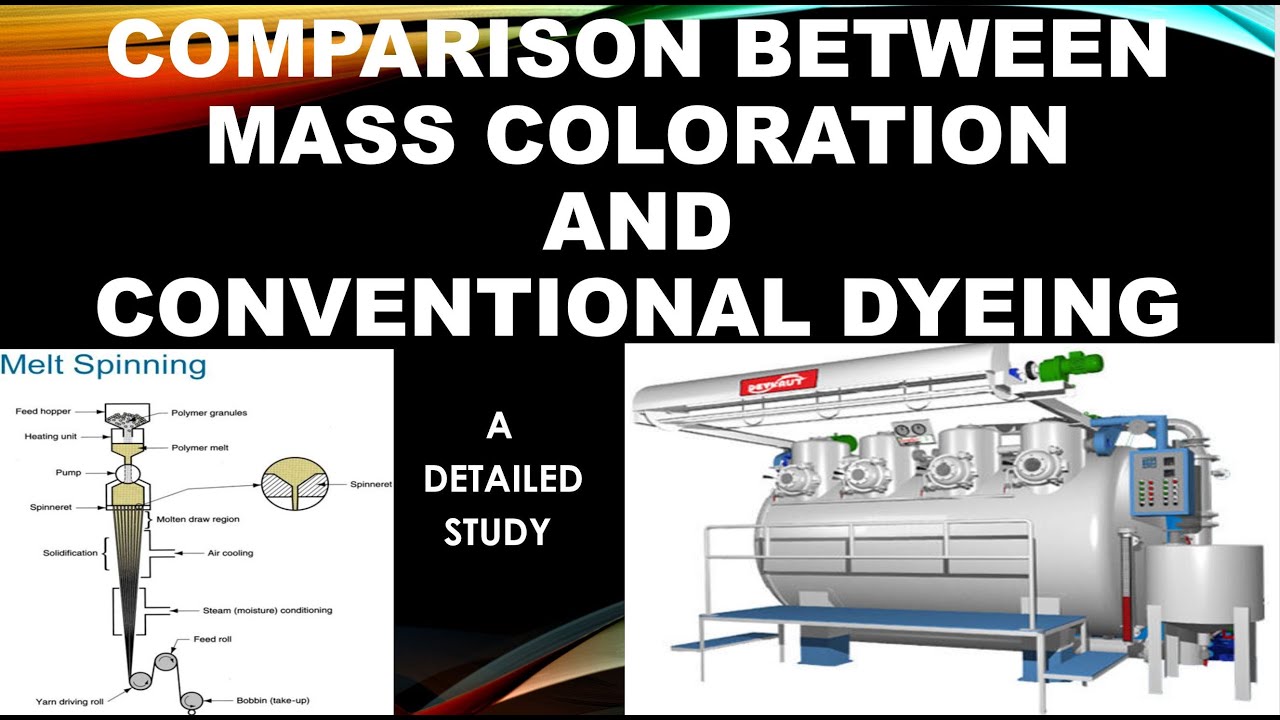COMPARISON BETWEEN MASS COLORATON OR DOPE DYEING & CONVENTIONAL DYEING ...