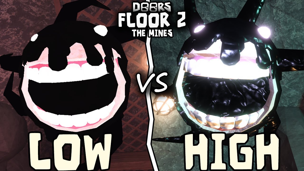 DOORS FLOOR 2 : LOW graphics and HIGH graphics comparison - YouTube