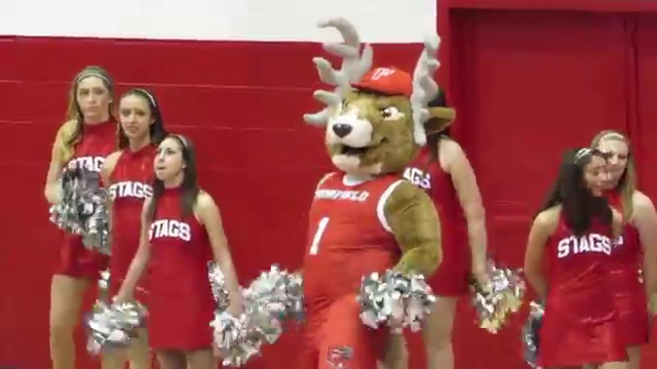 Fairfield Stags Mascot Lucas - Free Throw Distraction and Mop Court vs ...