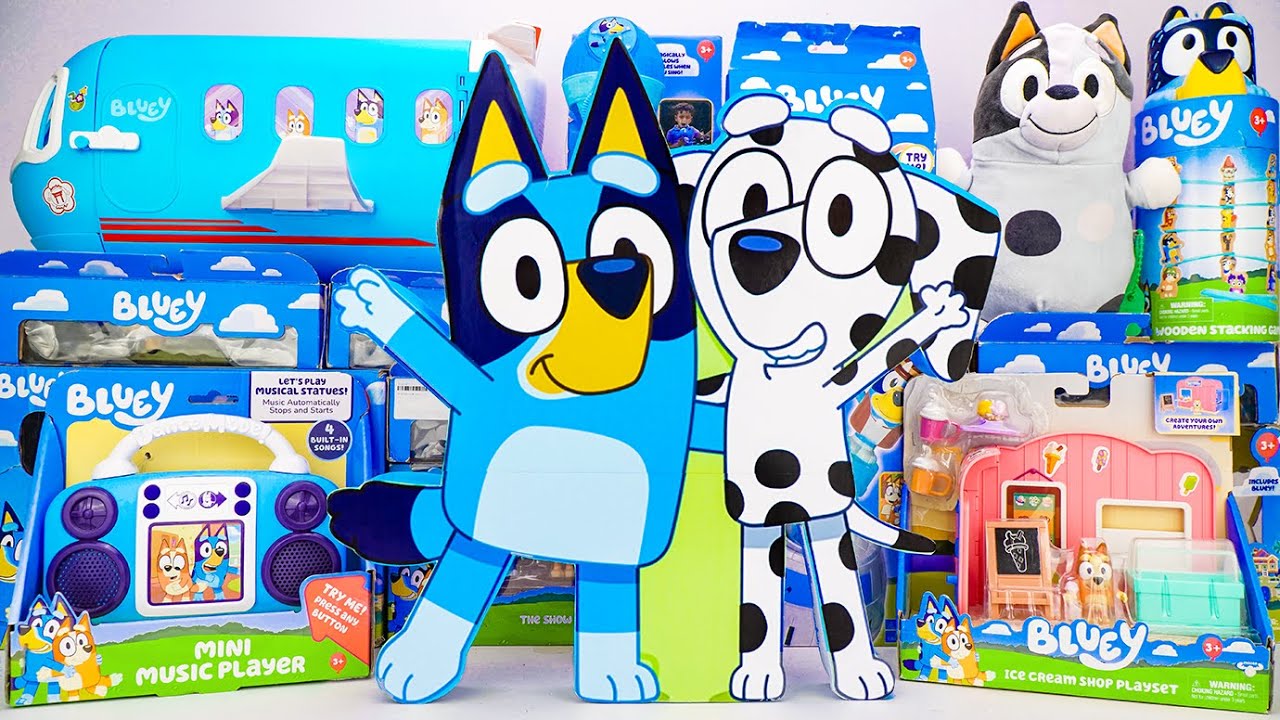 Bluey Toy Collection Unboxing Review 💙 Mystery Bluey and Chloe Box ...