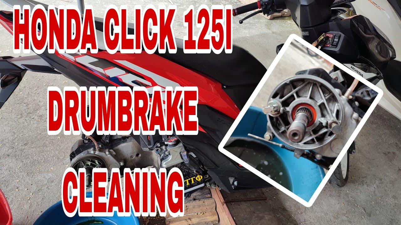 Honda click 125i drum brake cleaning #hondaclick125i #drumbreak # ...