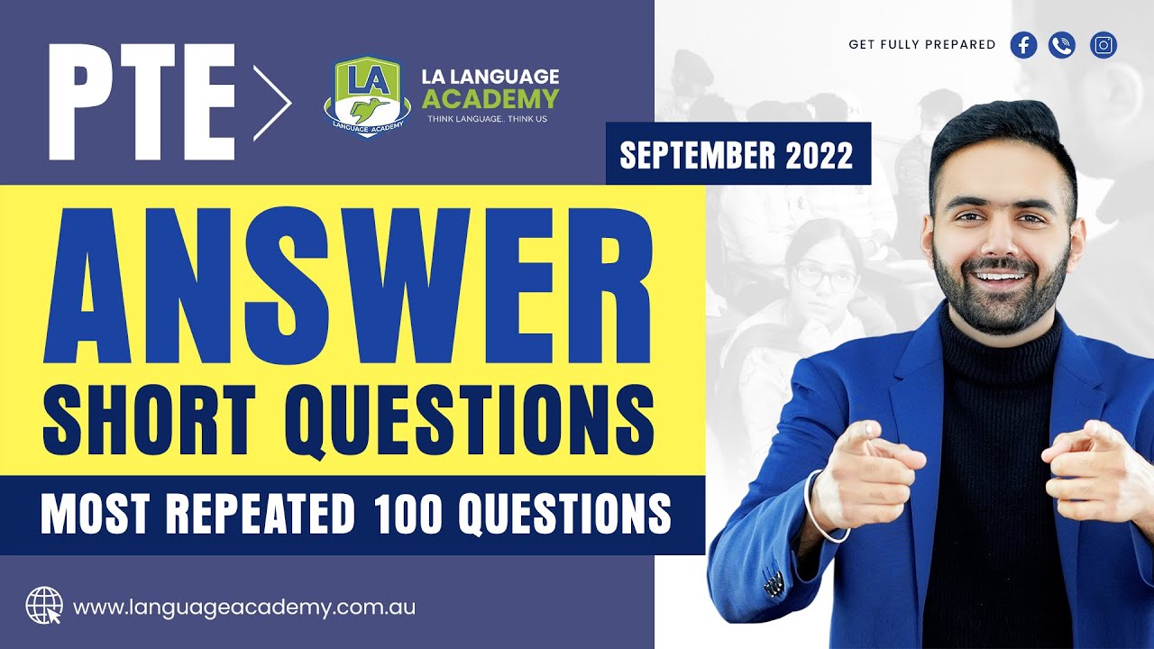 PTE Speaking Answer Short Questions | September 2022 | Exam Predictions ...